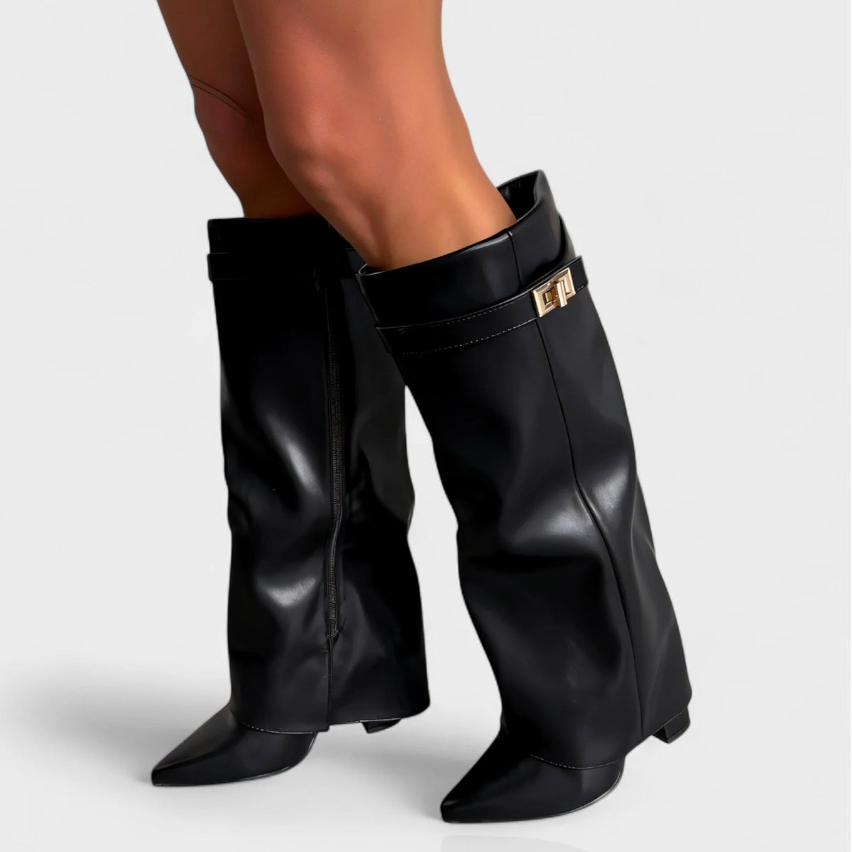 Shark Lock Boots, Synthetic leather – Stellamonte